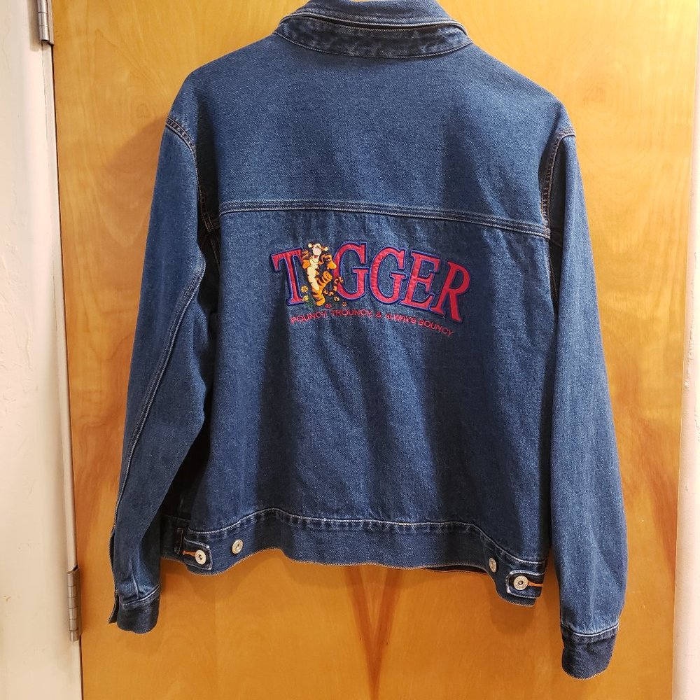 Vintage Disney Pooh Tigger Denim Jacket Vintage Sized… - Gem